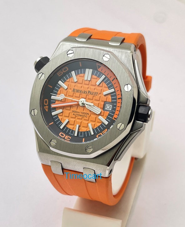 Audemars Piguet Diver Orange Rubber Strap Swiss Automatic Watch ...